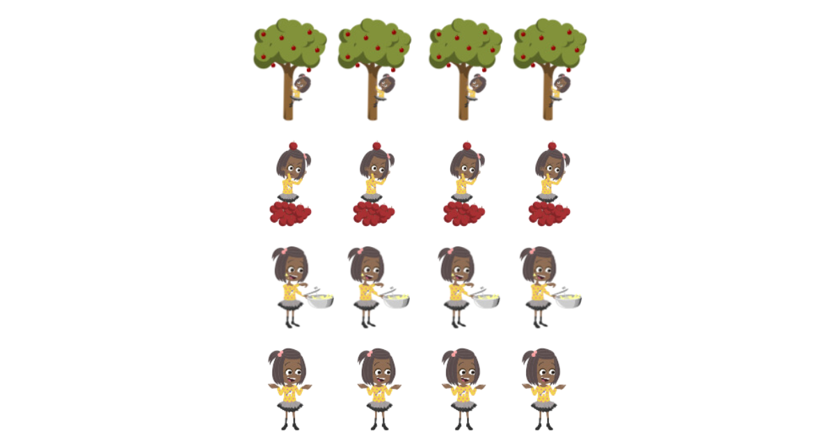 I Climbed up the Apple Tree - Pointing Activity